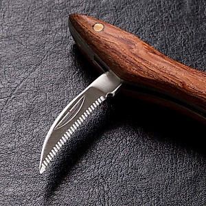 Personalized Custom Engraved Waiters Corkscrew - 3 in 1 Wine Opener with Rosewood Pull Tap Handle Bottle Opener and Serrated Foil Cutter(No Holster)