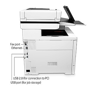 Renewed HP Color LaserJet Enterprise MFP M577c print copy scan fax B5L54A Advanced workflow features USB Network duplex With 90 Days Warranty