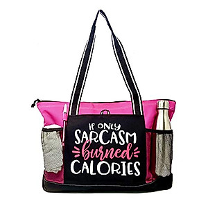 Brooke & Jess Designs Cute Gym Bag - Ladies Workout Gym Tote with Pockets - Gifts for Women, Sports Bags - Birthday, Christmas Gift, Mother's Day