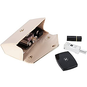 Vegan Leather Envelope Clutch Bag Classic Dressy Purse Foldover Evening Handbag Nude