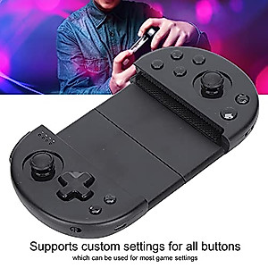 Heayzoki Mobile Gaming Controller, Phone Gamepad Wireless Bluetooth 4.0 Mobile Gamepad Stretchable Joystick Gamepad Controller for 3.5-6.5Inch for Ios/Android