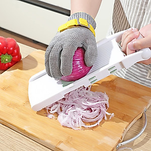 Dowellife Comfortable Level 9 Cut Resistant Glove Food Grade, Mesh Metal Kithcen Glove for Chef Oyster Shucking Mandoline Knife Butcher Meat Cutting