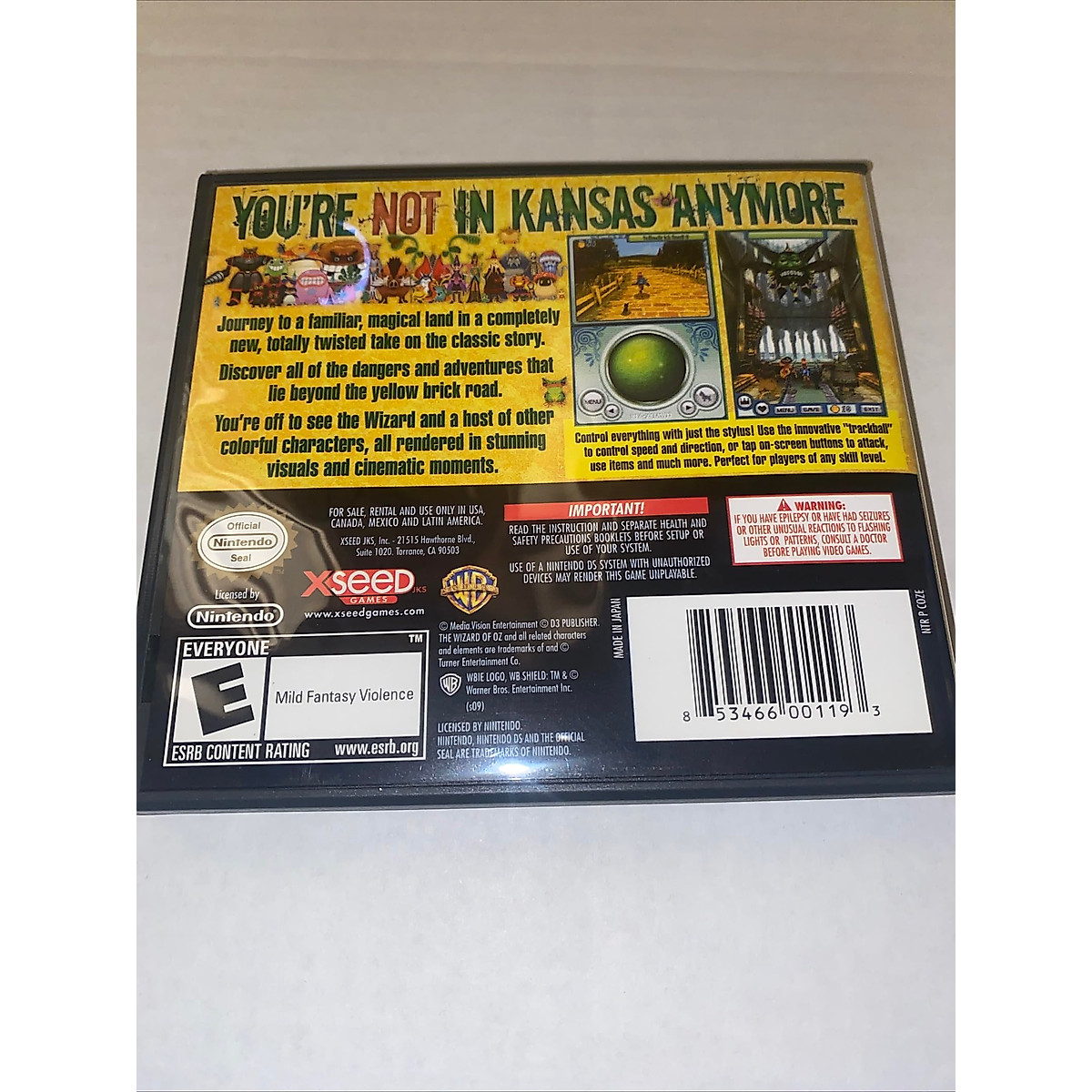 The Wizard of Oz: Beyond the Yellow Brick Road NDS