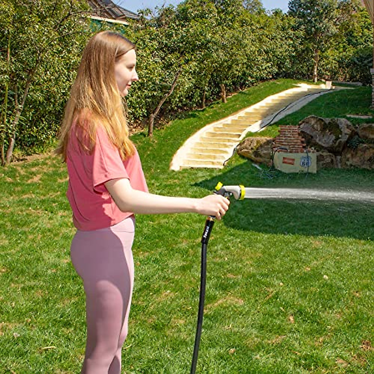 Fevone Garden Hose 100ft Heavy Duty Water Hose 5/8 Garden Hose Flexible Lightweight Garden Hoses 100 ft, 3/4 Solid Brass Fittings