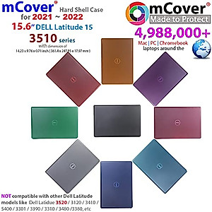 mCover Case Compatible for 2021-2022 15.6" Dell Latitude 15 3510 Series Laptop Computer ONLY (NOT Fitting Other Dell Models) - Purple