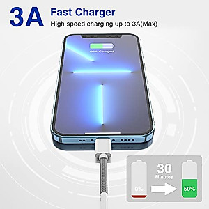 Long iPhone Charger Cord 10 ft, 2Pack [Apple MFi Certified] Lightning Cable 10 Foot Fast Charging Cord iPhone Charger 10 feet USB Cable for iPhone 14/13/12/11 Pro Max/Mini/XS MAX/XR/X/8/7/Plus/6 More