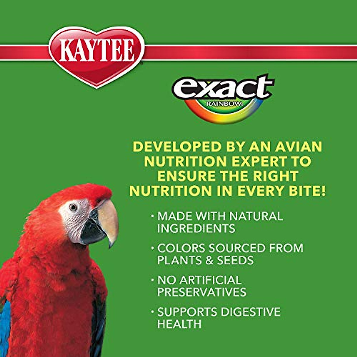 Kaytee Exact Rainbow with Natural Colors Large Parrot