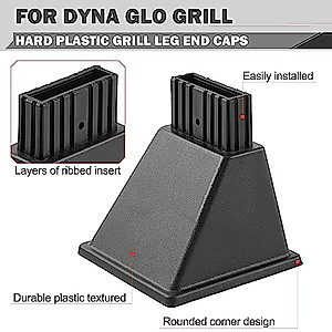 70-01-261 Leg End Cap Replacement for Dyna Glo Grill Replacement Parts DGF510SBP DGB515SDP-D Grill Feet DGF510PBP-D Grill Stand Holder Legs Protector Plastic Grill Legs Cover Grill Protector 2Pcs Kits