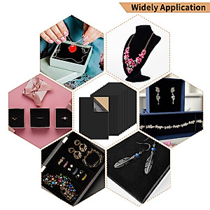 12PCS Black Self Adhesive Felt Sheets Adhesive Back Sheets Sticky Back Felt Fabric Sheets with Adhesive Backing for Sewing DIY Crafts(A4 Size)