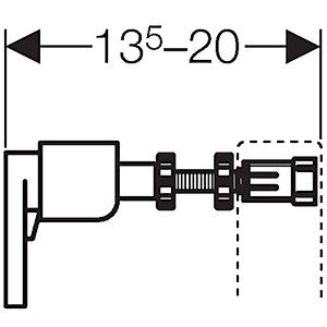 Geberit GEB111815001 Wall Anchor Set for Individual Assembly DUOFIX, 24.6 x 1.2 x 16.4 cm, Chrome