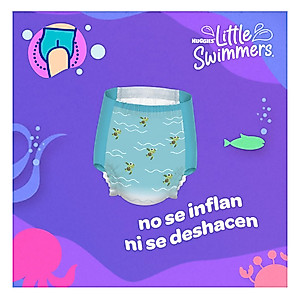 Huggies Little Swimmers Disposable Swim Diapers, Swimpants, Size 3 Small (16-26 lb.), 12 Ct. (Packaging May Vary)