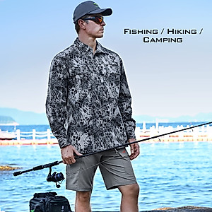 KastKing Rekon Men's Fishing Cargo Shorts, Quick Dry Casual Hiking Shorts for Men, Travel Golf Camping Tactical,Gray,42