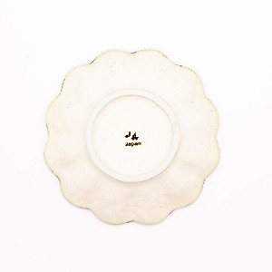 うつわ魯庵 Kaneko Kohei 555-0005 Mino Ware Plate, 5.5 inches (14 cm), Plate, White, Neriwa, Linker