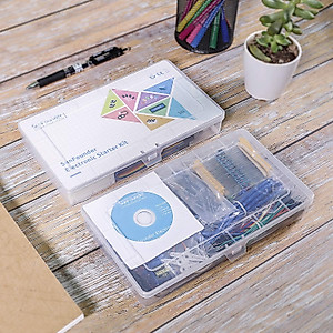 SunFounder Electronics Fun Kit with 1602 LCD Module, breadboard, LED, Resistor Compatible with Arduino UNO R3 MEGA2560 Raspberry Pi 400 4B 3B 3B+ 2B 2B+