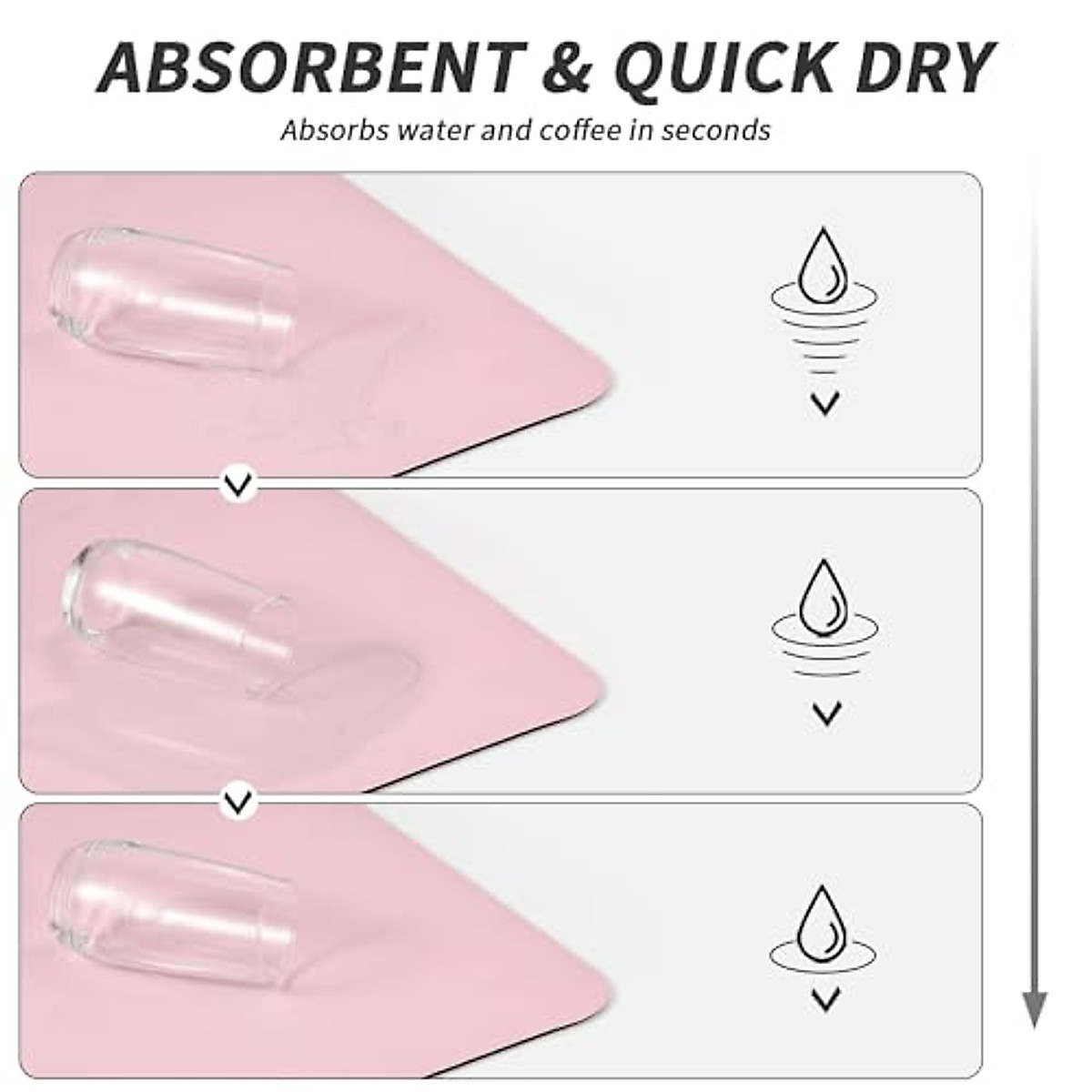 HotLive Coffee Mat - Coffee Bar Mat for Countertops | Coffee Bar Accessories Fit Under Coffee Maker Espresso Machine | Absorbent Hide Stain Rubber Backed Dish Drying Mat for Kitchen Counter