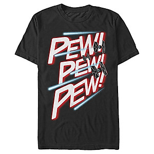 Star Wars Men's Warner Bros His Mark Premium Soft Hand Solid Tee, Black, XXX-Large