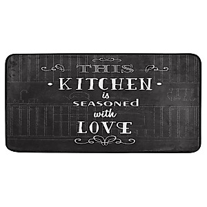This Kitchen is Seasoned with Love Kitchen Rug Laundry Room Mat Farmhouse Decor Floor Runner Rug Bedroom Porch Doormat 39x20in