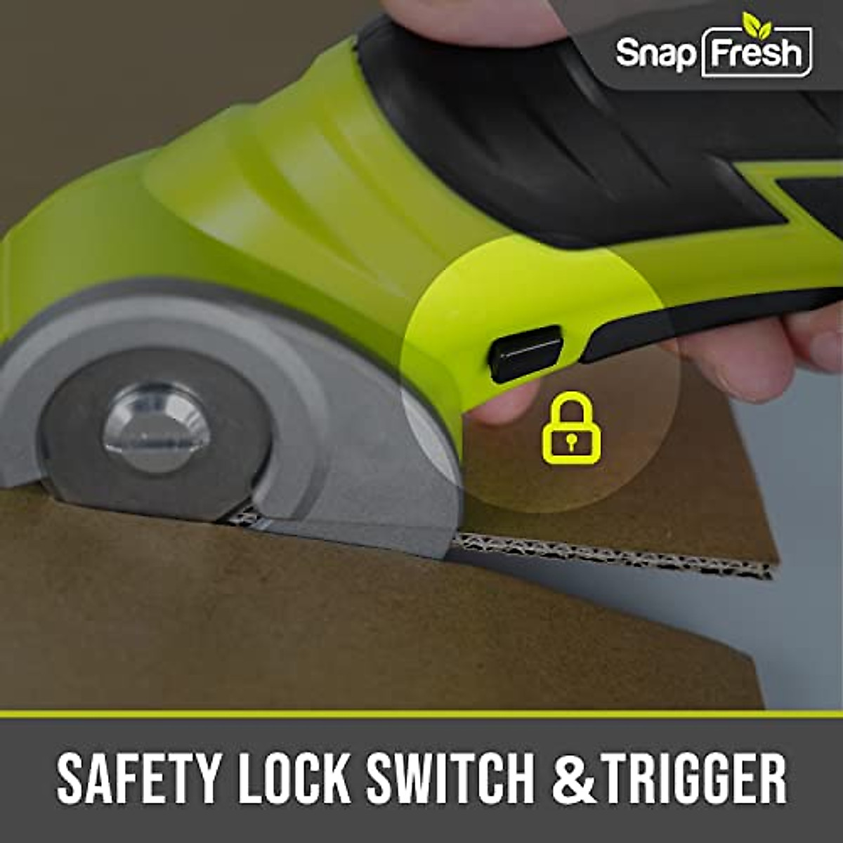 Cordless Electric Scissors, SnapFresh 4V Electric Mini Cutter, Rotary Cutter for Fabric and Cloth, Carpet and Cardboard Cutter with a Replacement Blade