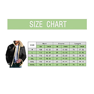 Mens Faux Leather Sherpa Fleece Lined Jackets Men Bomber Jacket Mens Winter Jackets Waterproof Big Men Leather Jacket Mens Fleece Jackets Casual Stylish