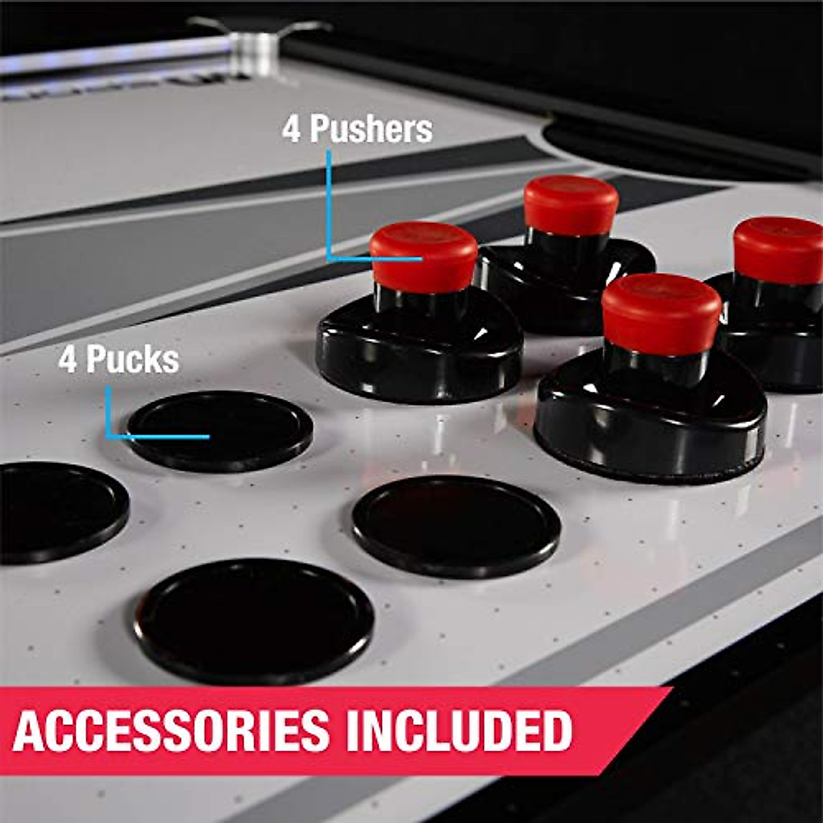 MD Sports 7.5' Titan Air Powered Hockey Overhead Score Table With Pusher and Puck Set