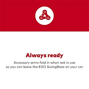 Yakima EXO SwingBase 2 Inch Hitch Swinging Base Rack Storage System with Accessory Arm, HitchLock, and 2 SKS Locks for EXO Accessories, Black