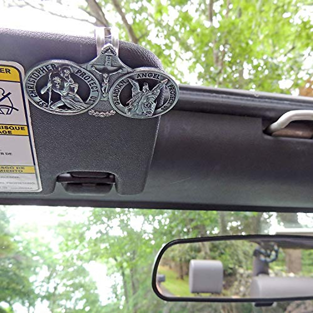 Cathedral Art St. Christopher Visor Clip, One Size, Silver