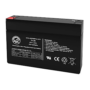 AJC Battery Compatible with GE Simon 6V 1.3Ah Alarm Battery