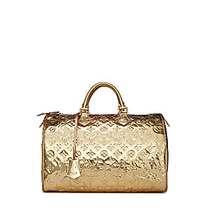 Louis Vuitton, Pre-Loved Gold Monogram Miroir Speedy 35, Gold