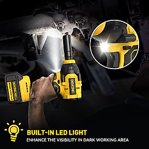 XGOLD DEVONIC Cordless Impact Wrench,750Ft-lb(980N.m) Brushless Impact Gun,2900RPM High Torque Impact Wrench,1/2 Inch with 3 Models,Charger & 6 Sockets, Power Impact Driver for Car Home