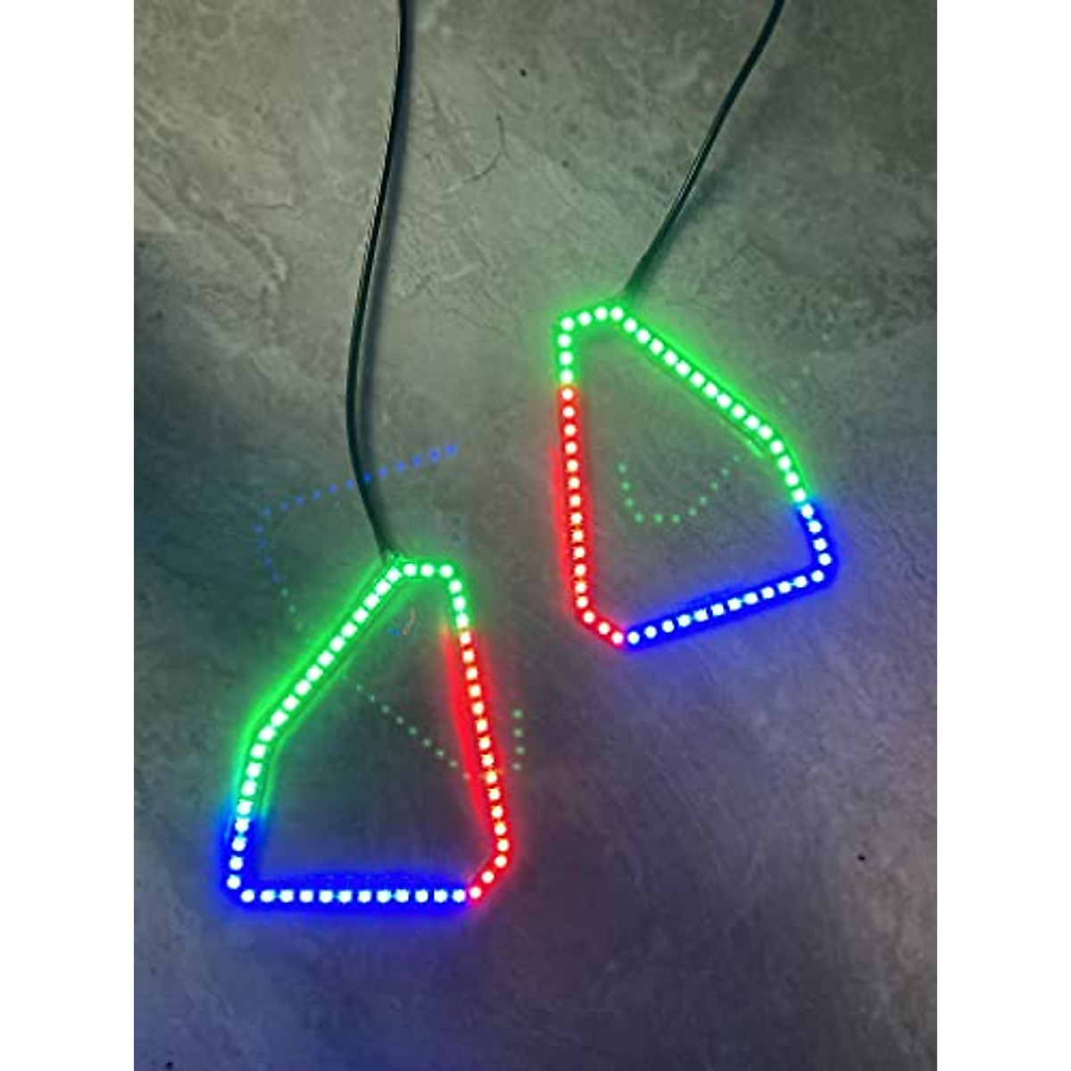 2PCS Angel Eyes Bluetooth CHASING Vent Overlay Lights KIT For 2020 2021 2022 2023 Polaris Slingshot Headlights