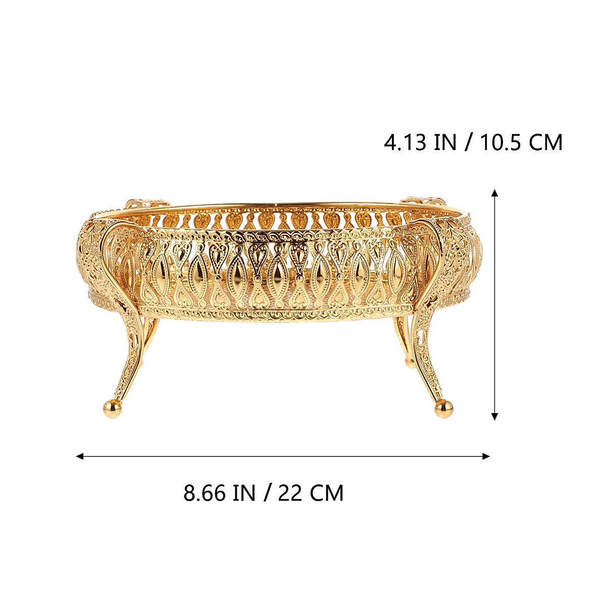 Cabilock 3 Pcs Metal Fruit Plate Appetizer Plates Buddhist Fruit Tray Gold Candy Footed Dessert Plates Snack Plates Dessert Tray Salad Containers Candy Dish Serving Dish Paper Cup The Gold