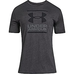 Under Armour mens Global Foundation Short-sleeve T-shirt , Charcoal Medium Heather (019)/Black , X-Large