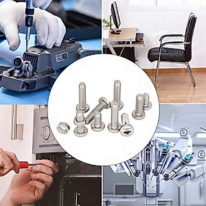 Guard4U 220Pcs #6-32 UNC Stainless Steel Phillips Pan Head Machine Screws Nuts Assortment Kit- #6-32x 3/16" 1/4" 5/16" 3/8" 1/2" 5/8" 3/4" 7/8" 1"