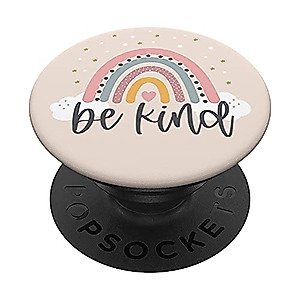 Be Kind - Cute Rainbow Positive Quotes Inspirational Saying PopSockets Swappable PopGrip