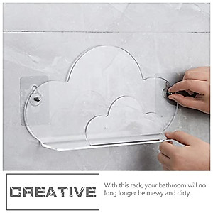 Zerodeko Clear Acrylic Cloud Shelves Wall Mounted Could Shape Wall Shelf Porch Entryway Floating Shelves Bookshelf Rack Wall Decoration (Transparent)