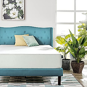 ZINUS Alexis Deluxe Wood Platform Bed Frame, Rustic Pine, Twin & 10 Inch Green Tea Memory Foam Mattress / CertiPUR-US Certified / Bed-in-a-Box / Pressure Relieving, Twin