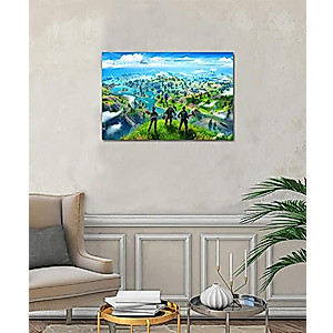 QISSES Battle Royale poster Video Game Themed Skins Canvas Wall Art Decor Cool Wall Print Canvas Posters for Room Aesthetic Decor Gifts Unframe:12x18inch