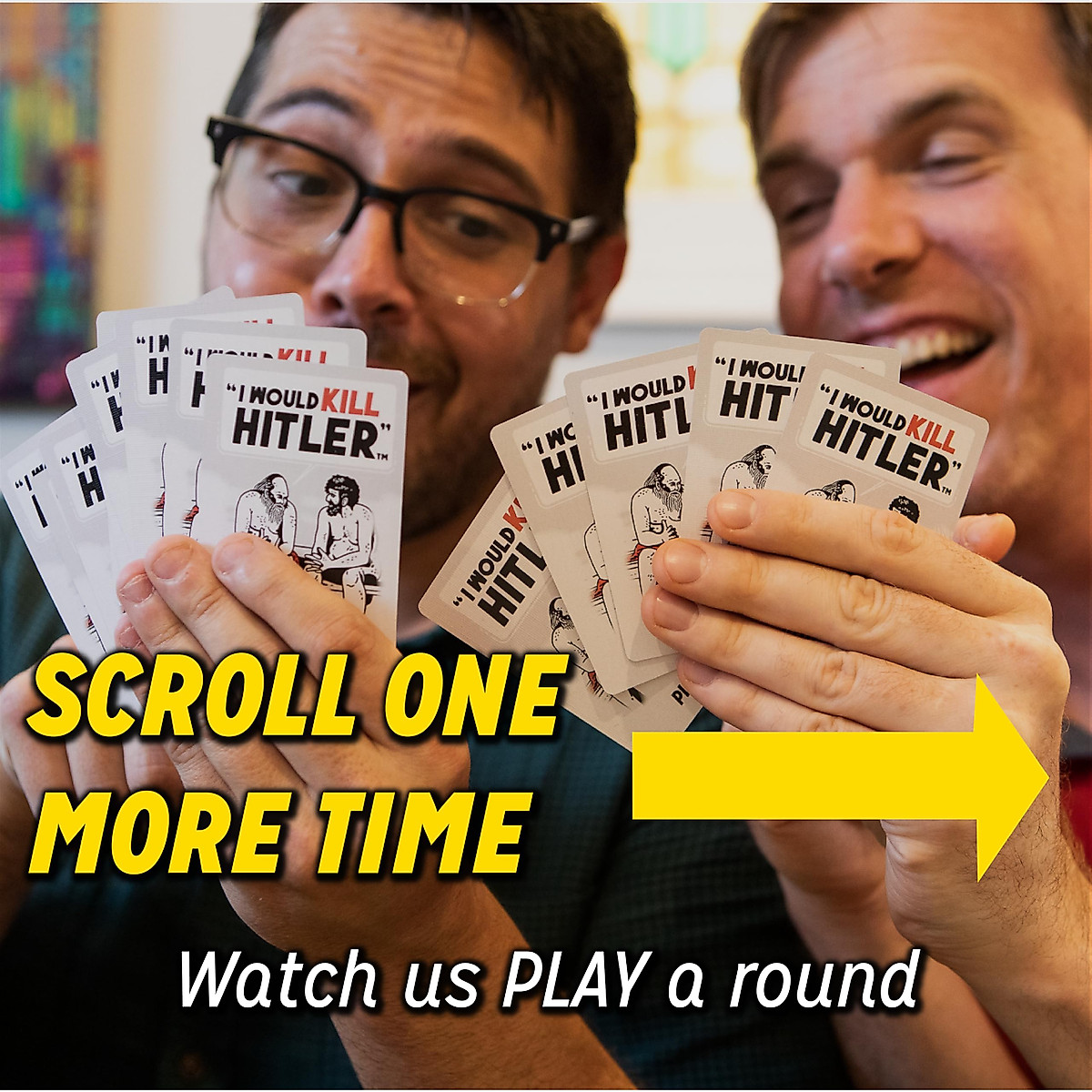 I Would Kill Hitler" - 'The What Would You Do?' Adult Party Game of Hilarious Hypotheticals - Fun Board Game for Adults - Game Night Games - Fun Game for Group Game Night Ages (3-8 Players)