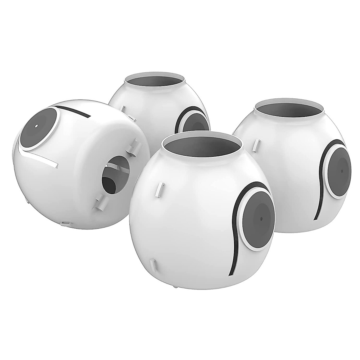 QT BABY Universal Fit Door Knob Covers Babyproof, Upgraded Design and Easy Grip Child Proof Door Knobs Safety Cover for Kids, White, Round Shape, Easy to Use (Pack of 8)