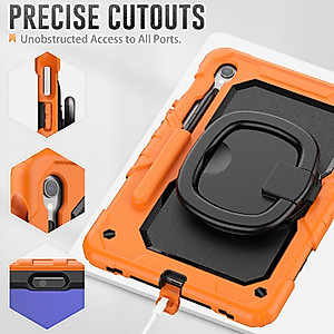 Tablet Bags Heavy Duty Shockproof TPU Case for Samsung Galaxy Tab S9 11 inch 2023 X710/X716B/X718U Kids Case,360 Degree Rotating Handle Stand Bracket W Screen Protector+Shoulder Strap Tablet Case Cove
