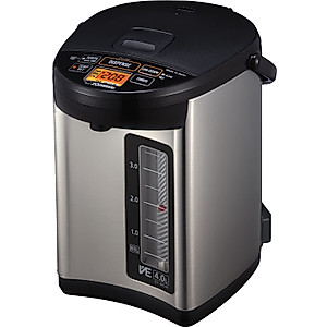 Zojirushi NP-NWC10XB Pressure Induction Heating Rice Cooker & Warmer, 5.5 Cup, Stainless Black, Made in Japan & CV-JAC40XB Water Boiler & Warmer, 4.0-Liter, Stainless Black