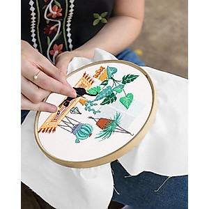 Santune 3 Pack Embroidery Kits for Adults Cross Stitch Kits for Beginners Hand Embroidery with Cat Patterns and Instructions Hobby Kits for Adults with Embroidery Hoops, Threads and Needles