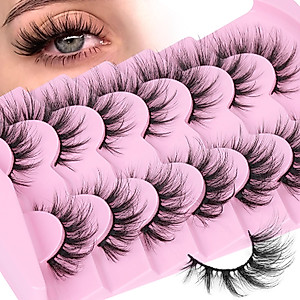 Fluffy Lashes Natural Look Cat Eye Faux Mink Lashes Wispy False Eyelashes Strip Lashes Pack by Zegaine