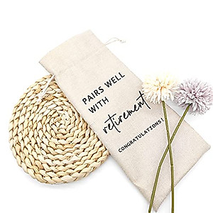 Socive Retirement Wine Bag, Retirement Gifts Wine Bags, Pairs Well With Retirement, Gift for Him or Her, Retirement Gifts Leaving Gifts for Colleagues Best Friends Coworkers Boss Nurse Teachers