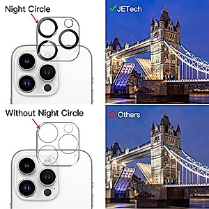 JETech Camera Lens Protector for iPhone 14 Pro 6.1-Inch and iPhone 14 Pro Max 6.7-Inch, 9H Tempered Glass, Anti-Scratch, Case Friendly, Does Not Affect Night Shots, HD Clear, 3-Pack