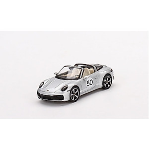 True Scale Miniatures Model Car Compatible with Porsche 911 Targa 4S Heritage Design Limited Edition 1/64 Diecast Model Car MGT00507