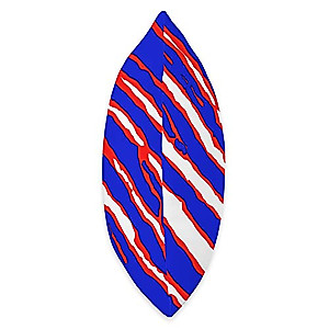 Celebrate Buffalo Buffalo NY City red White Blue Crazy Zebra Stripe 90s Retro Throw Pillow, 16x16, Multicolor