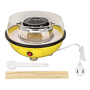 Cotton Candy Maker, Yellow Simple Operation Low Noise Detachable Cotton Candy Making Machine Strong Motor for Children(#1)