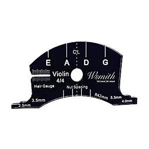 Jiayouy Violin Bridge Repair Tool - Carbon Fiber Fingerboard Scraper Making Template, 4/4 Violin Size, Black
