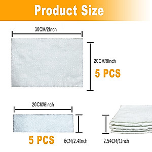 Tabletop Fire Pit Ceramic Wool Wick for ROZATO, EDELFELD, Roundfire, Colsen, Flammtal Tabletop Firepit to Extend Burning Time, Sponge Cotton Core for Ethanol Tabletop Fires 10 PCS